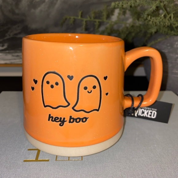 Holiday | Perfectly Wicked Hey Boo Orange Ghost Stoneware Mug Halloween ...